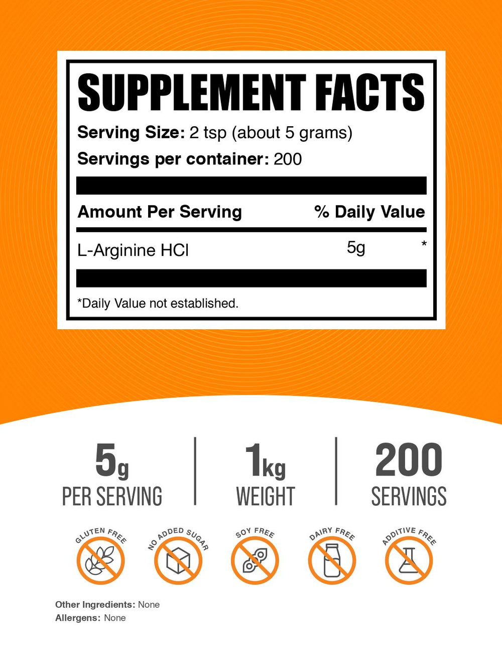 L-Arginine HCl Powder | Amino Acid Supplements