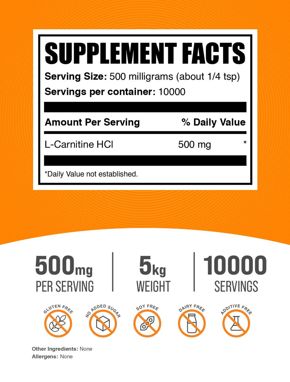 L-Carnitine HCl Powder | Amino Acid Supplement Powder