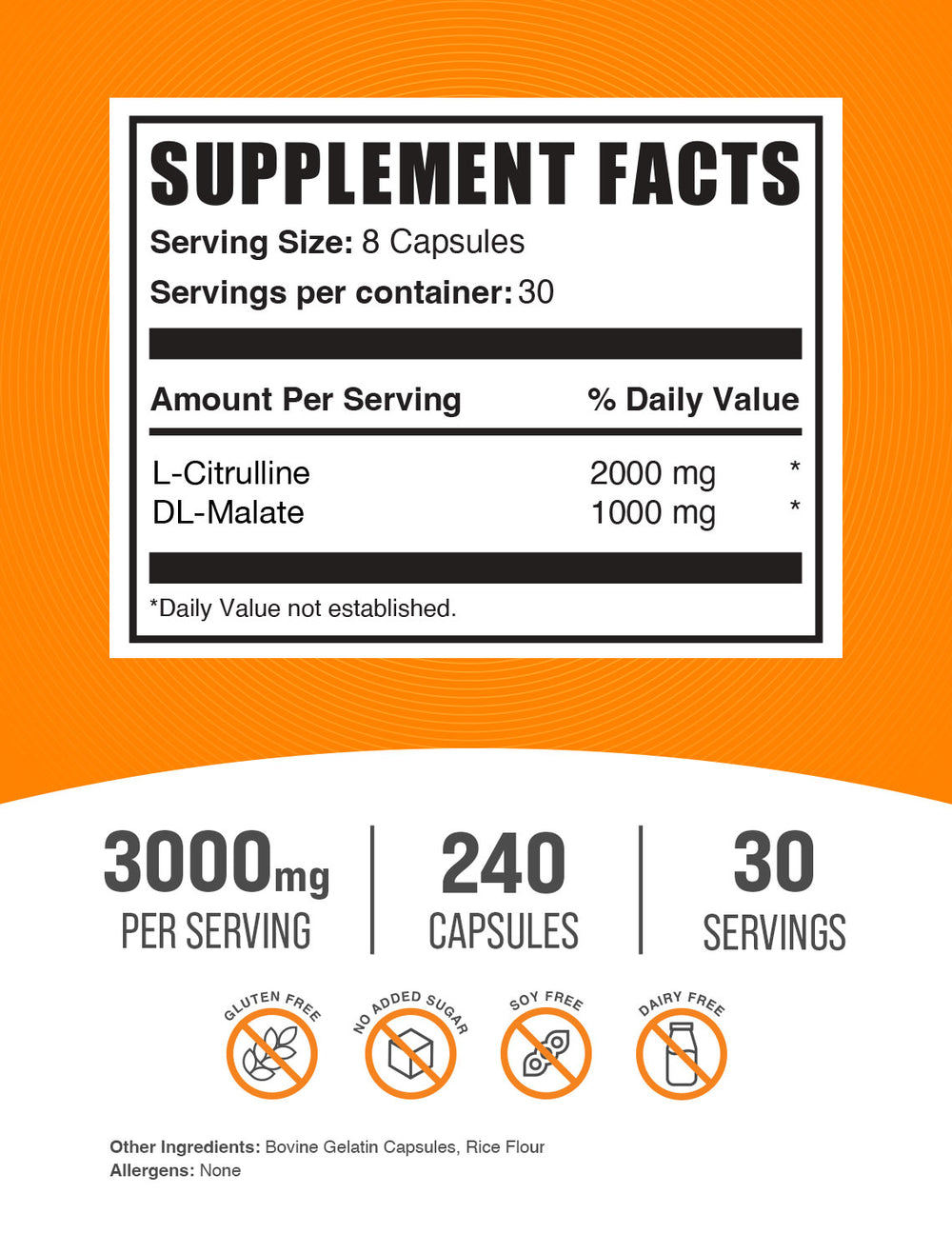 L-Citrulline DL-Malate 2:1 Powder | Amino Acid Supplement