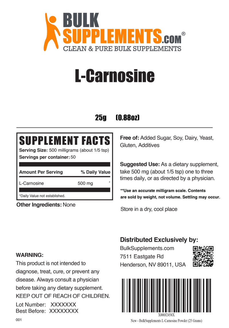 Get L-Carnosine Powder - Boost Brain & Eye Health