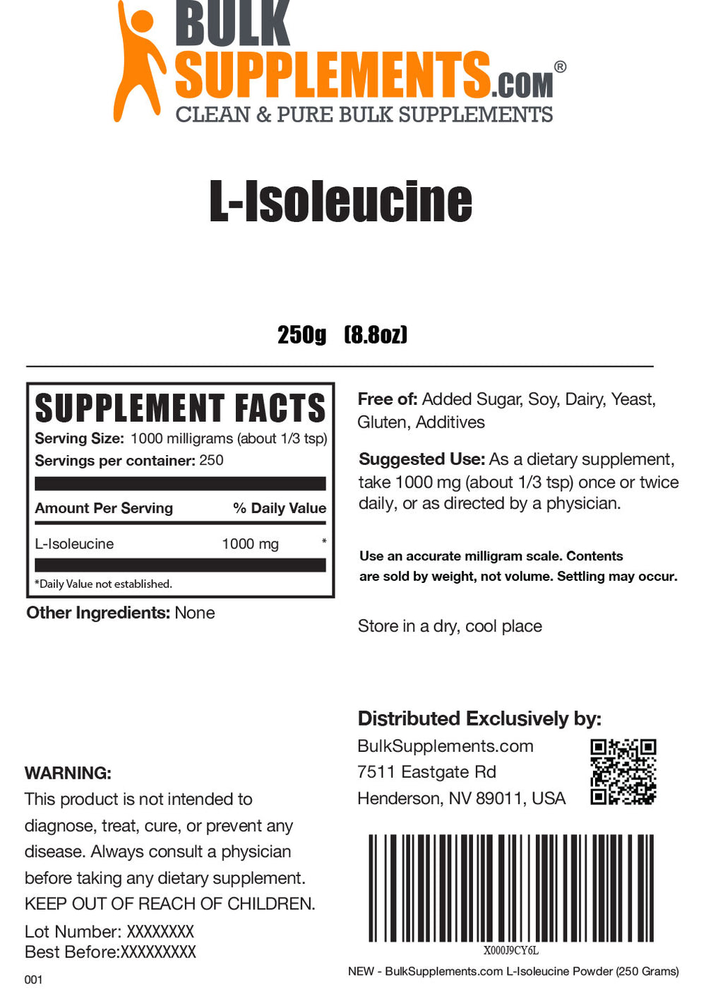 L-Isoleucine Powder | BCAA Powder | Branched Chain Amino Acid