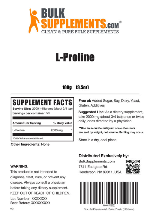 L-Proline Amino Acid Powder