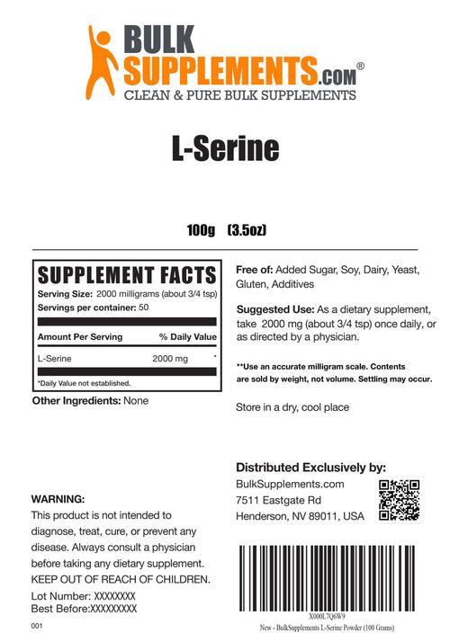 L-Serine Powder | Serine Supplement | Amino Acid Supplements