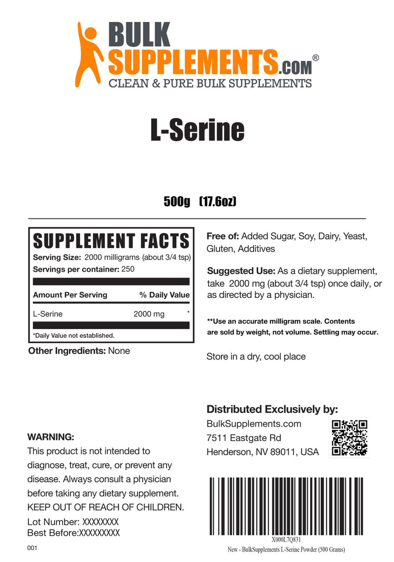 L-Serine Powder | Serine Supplement | Amino Acid Supplements