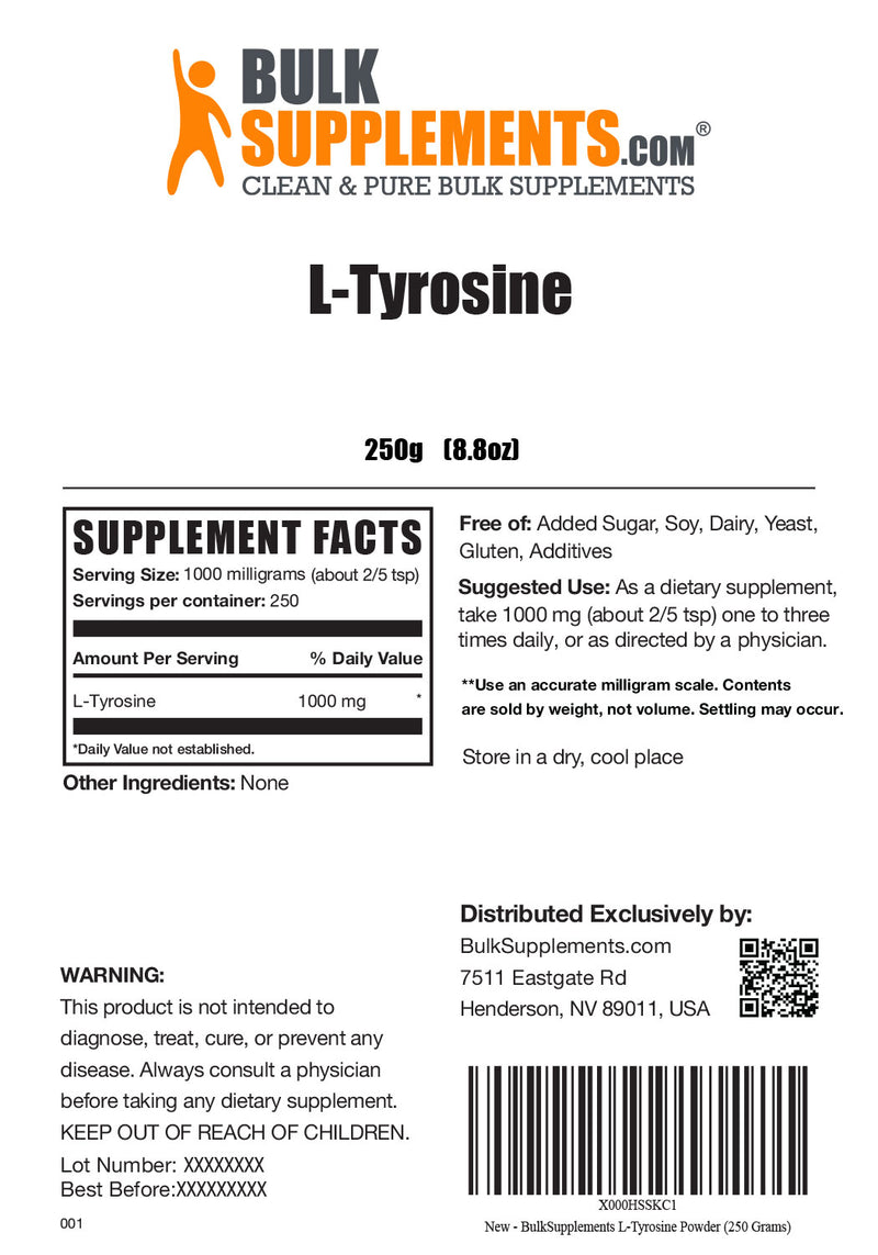 L-Tyrosine Powder | Tyrosine Supplement | Amino Acid Supplements
