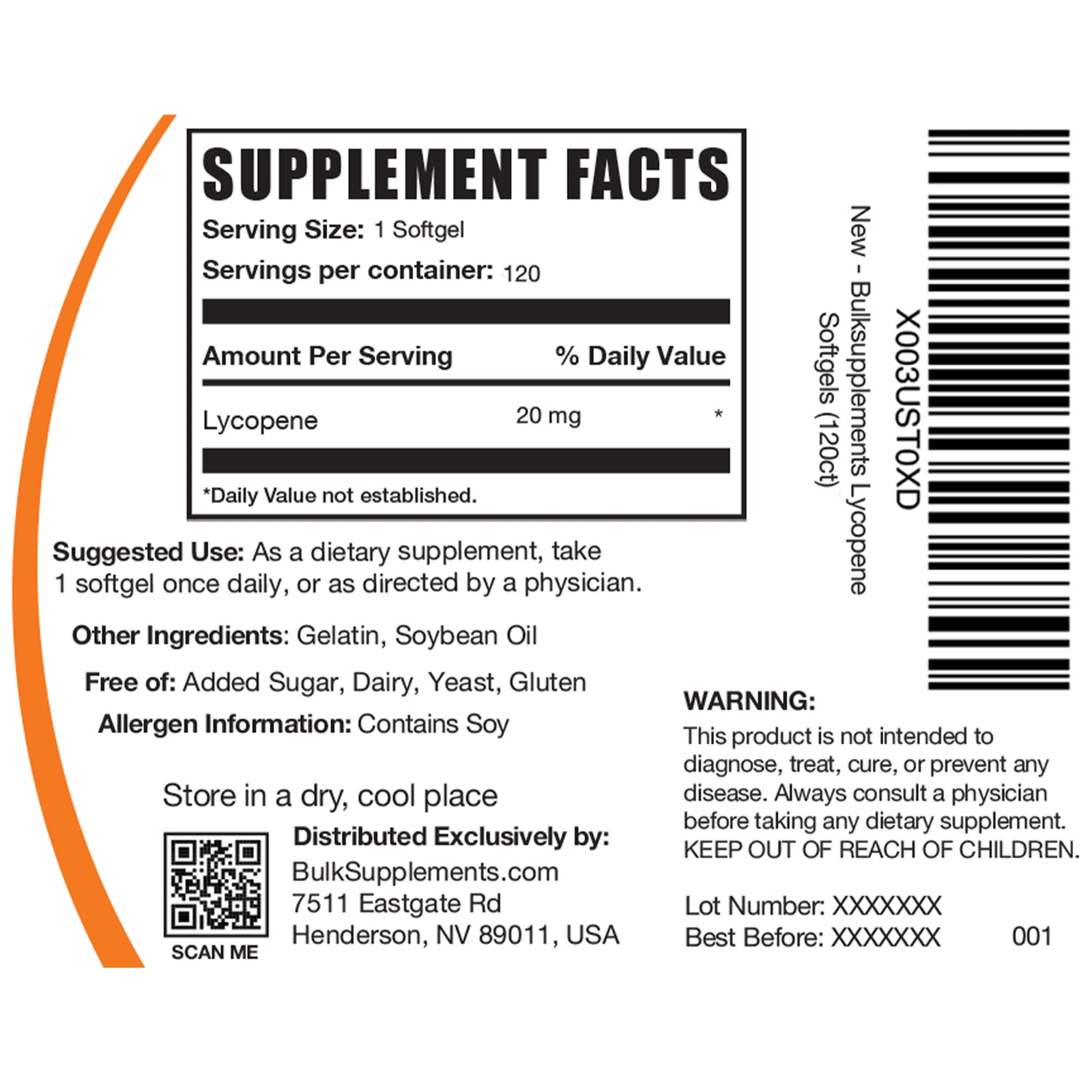 Lycopene Softgels - For Healthy Skin & Heart Health