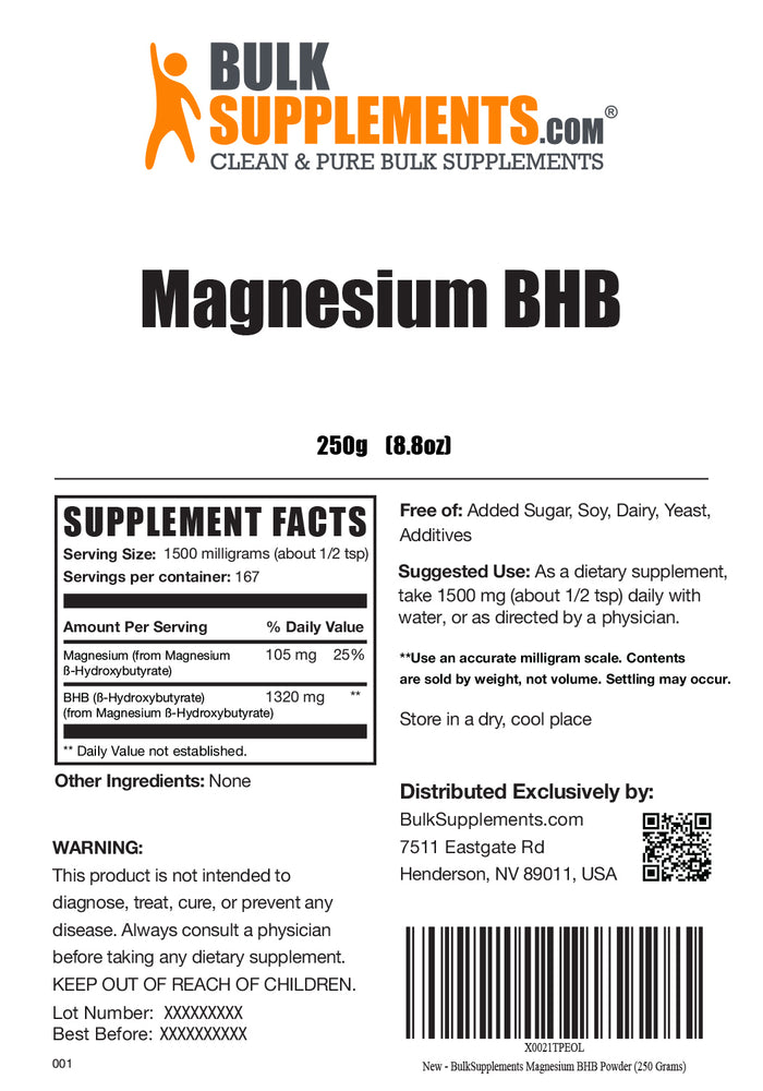 Beta-hydroxybutyrate (BHB) Magnesium | Keto Diet Supplement