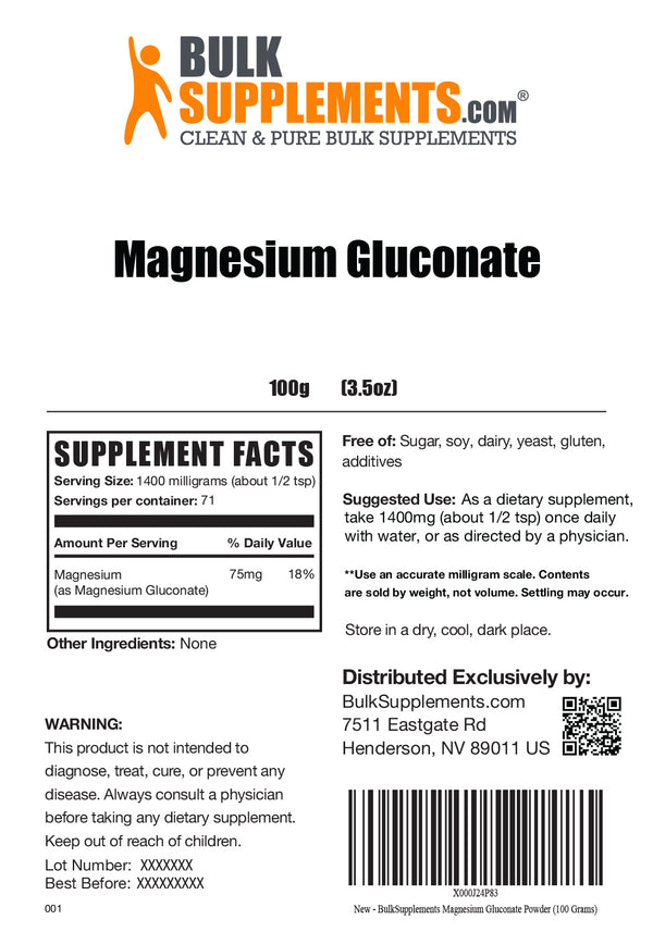 Magnesium Gluconate Powder | Mag Gluconate