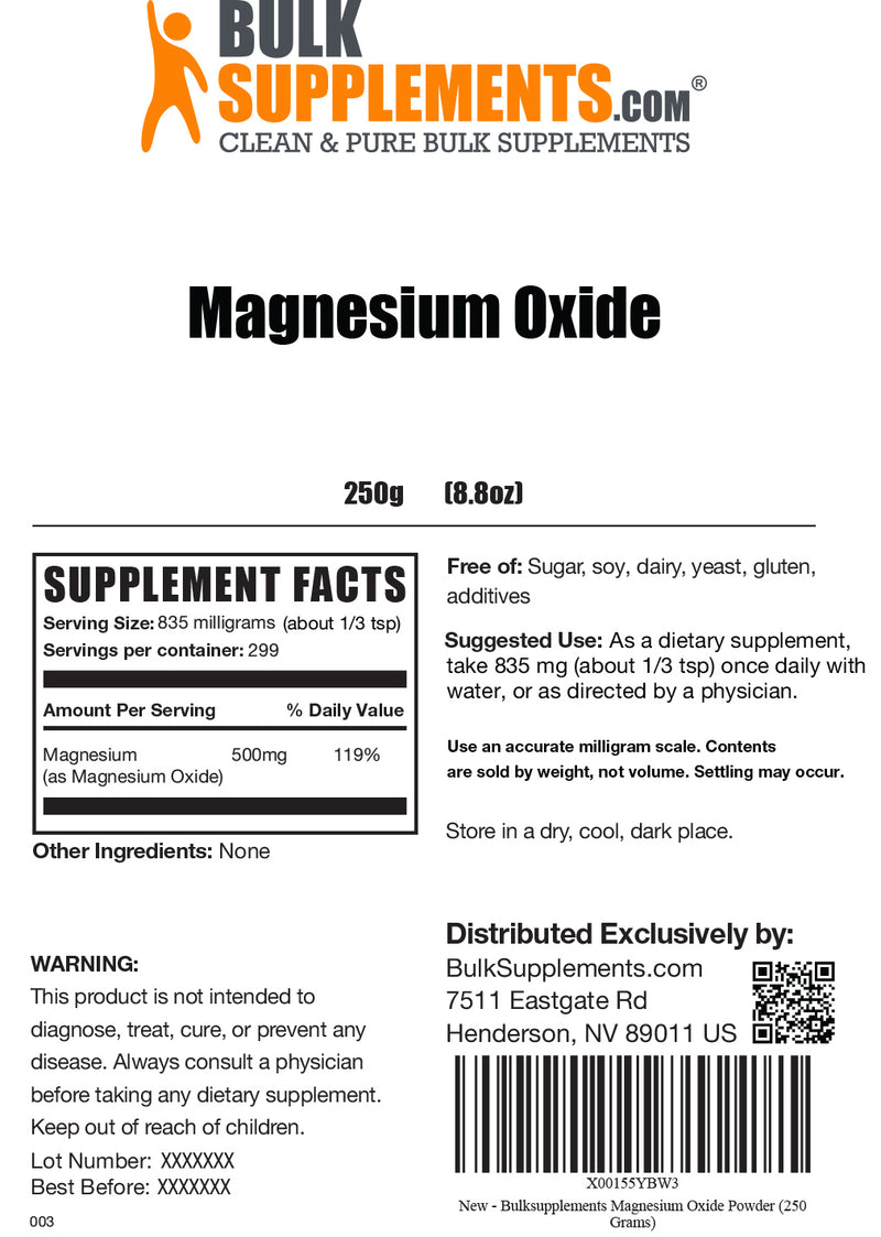 Magnesium Oxide Powder | Magnesium Supplement