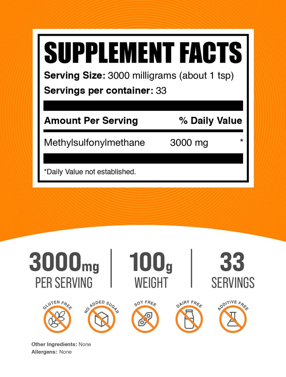 MSM Powder | MSM Supplement | Methylsulfonylmethane