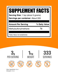 MSM Powder | MSM Supplement | Methylsulfonylmethane