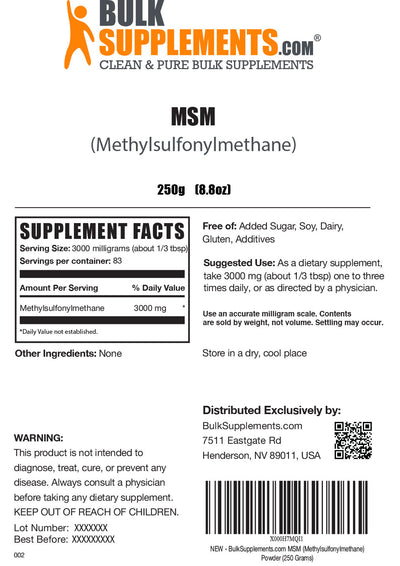 MSM Powder | MSM Supplement | Methylsulfonylmethane