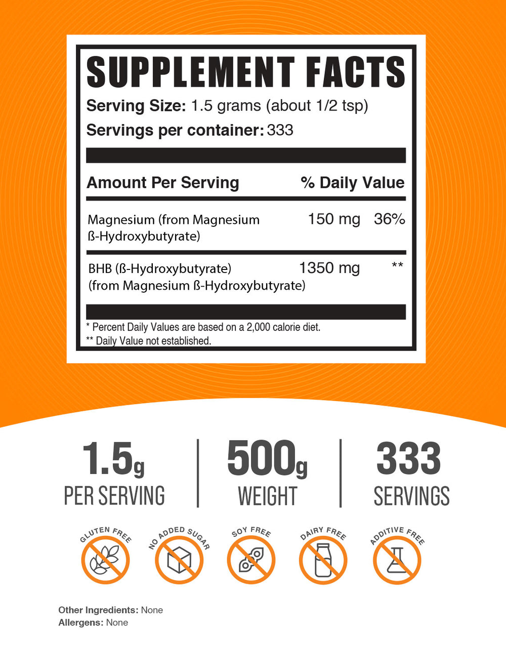 Beta-hidroxibutirato (BHB) Magnesio | Keto Diet Supplement