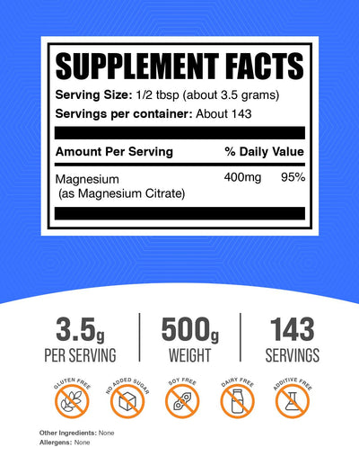 Magnesium Citrate Pills - Promote Muscle Recovery & More