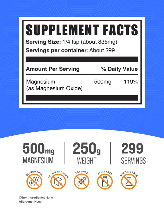 Magnesium Oxide Capsules - Get the Benefits of Magnesium Today!