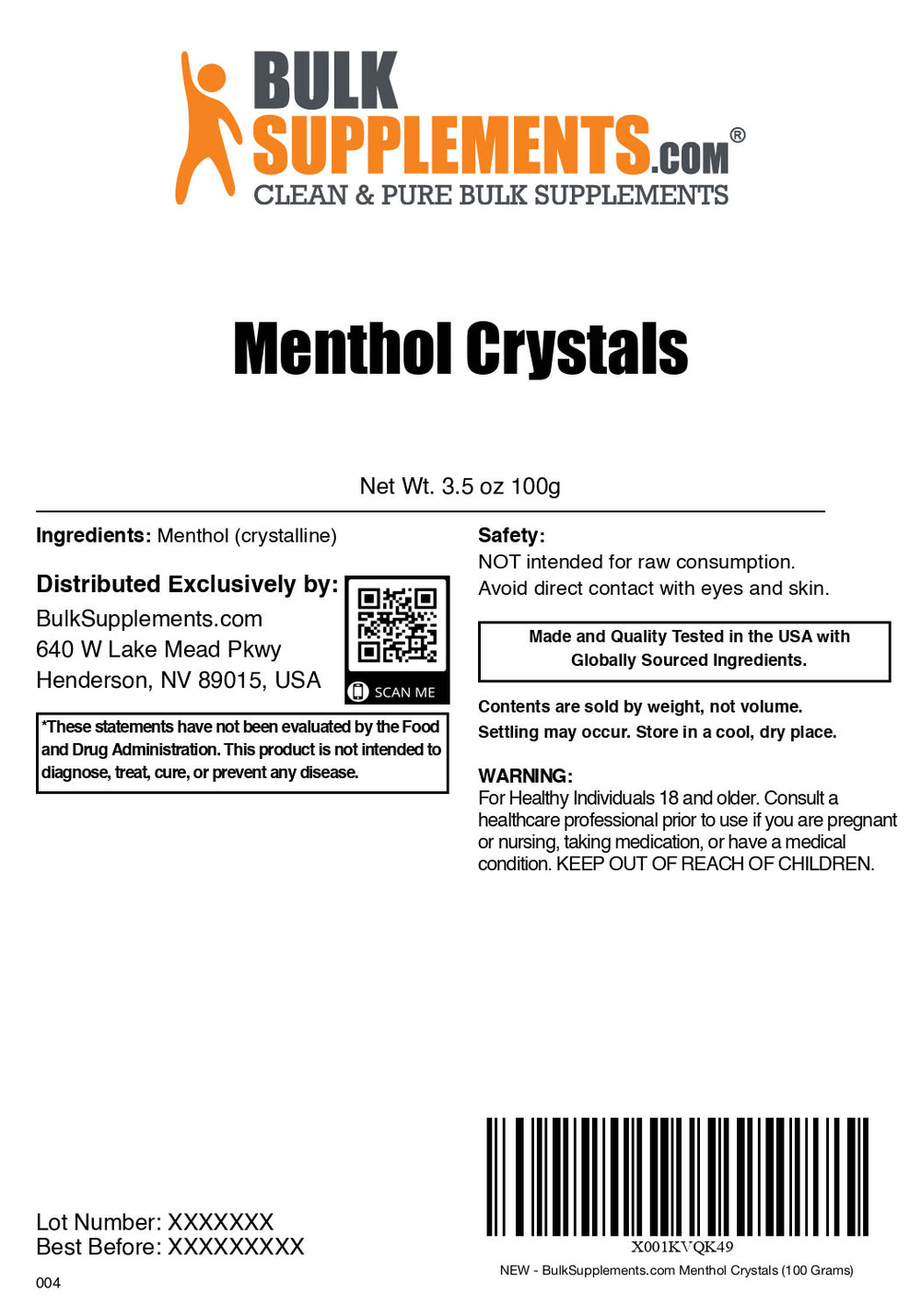 Menthol Crystals | Menthol Crystals Bulk | Pure Menthol