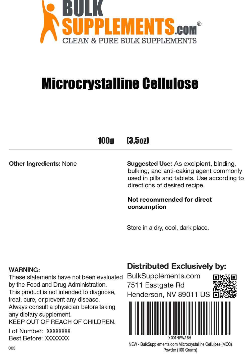 Microcrystalline Cellulose Powder