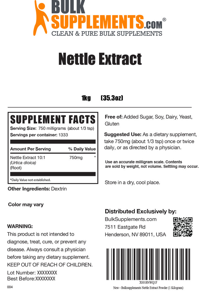 Nettle Extract | Urtica dioica Extract | Herbal Supplements