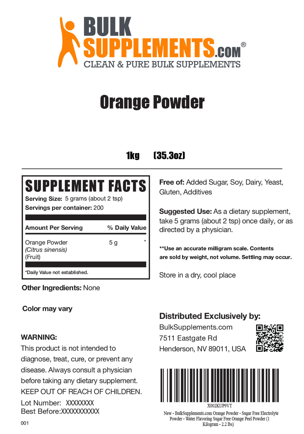 Orange Powder | Citrus sinensis Powder | Herbal Supplements