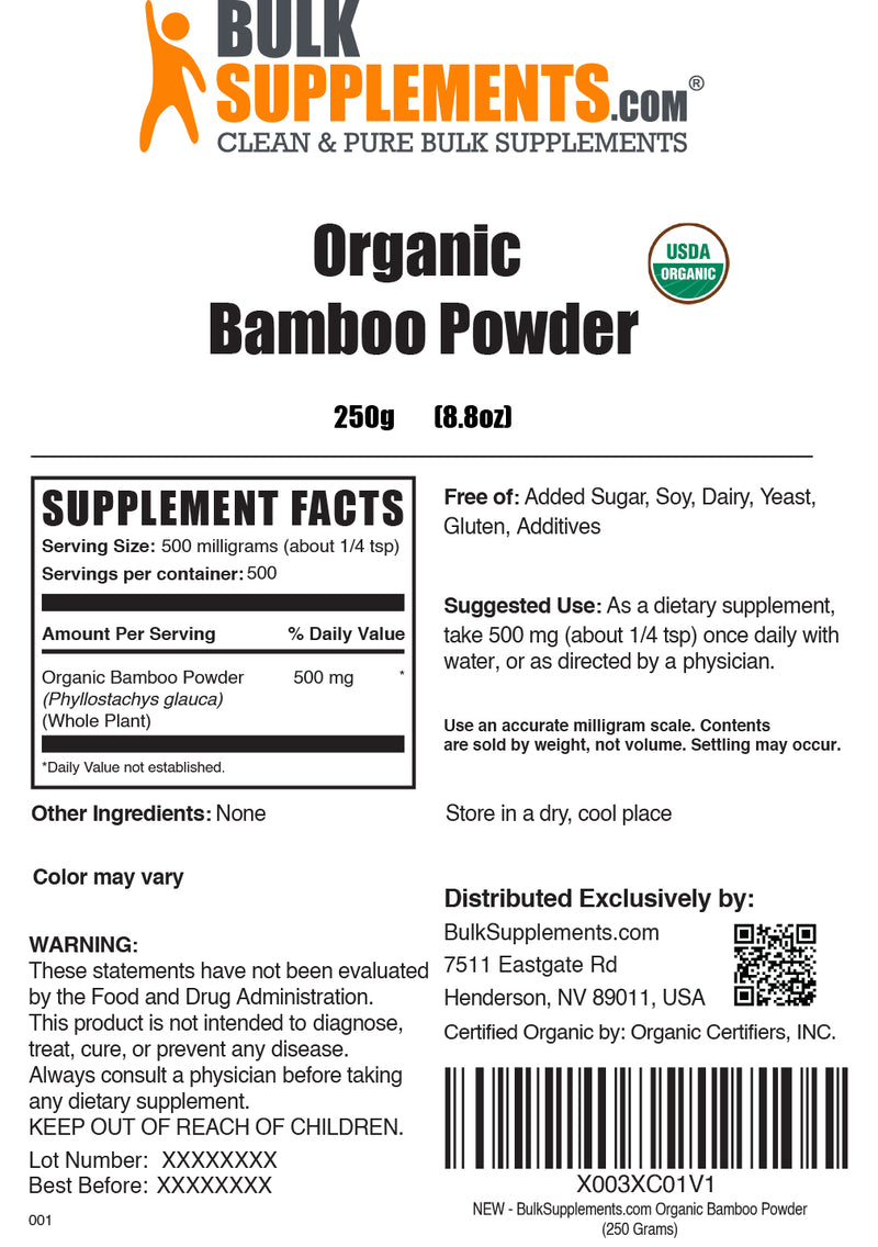 Organic Bamboo Powder - Nutrient-Rich Superfood for Wellness