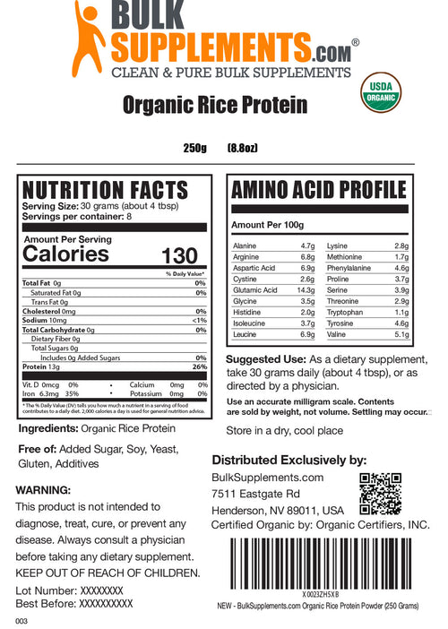 Organic Rice Protein