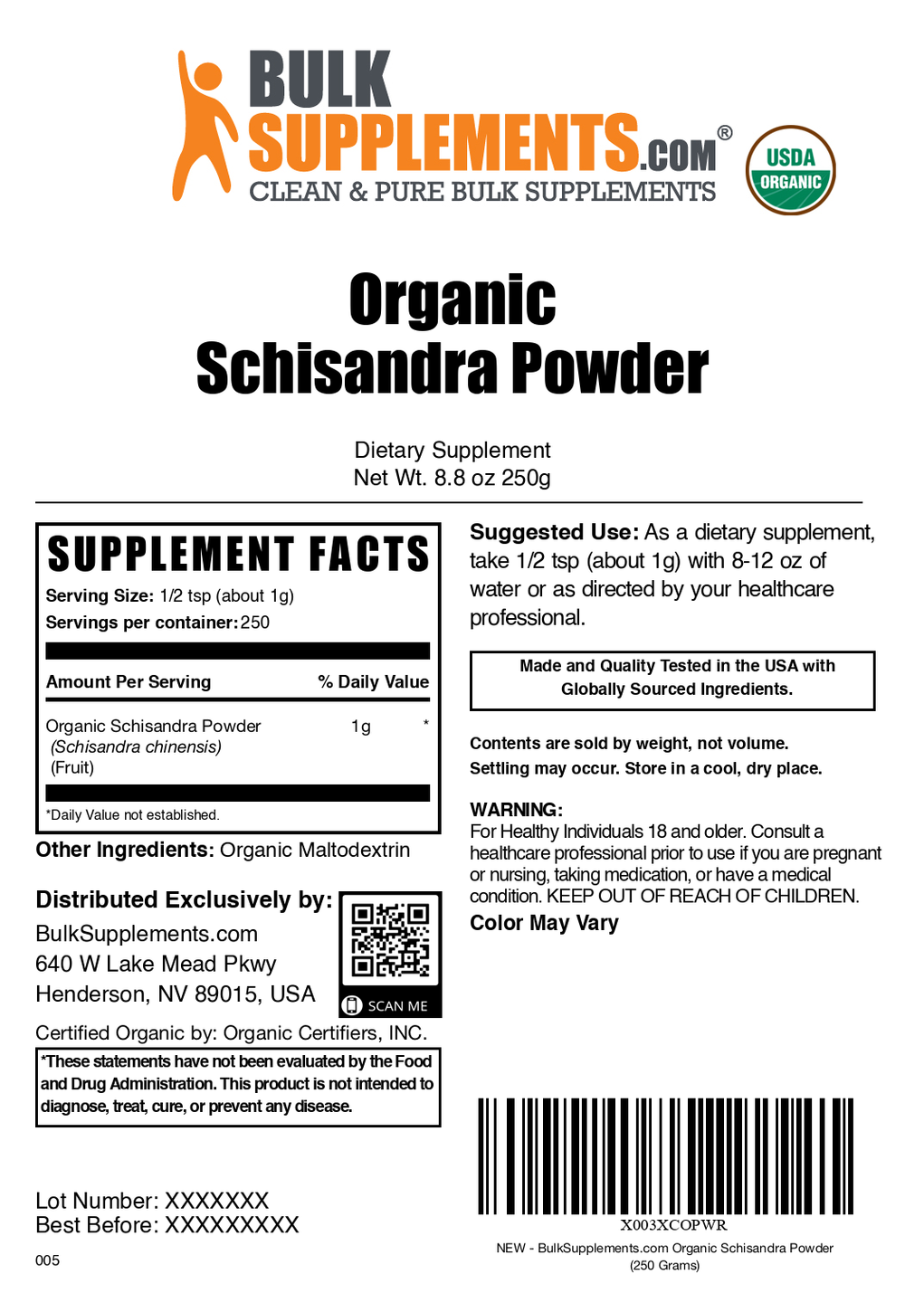 Organic Schisandra Powder - Boost Your Health Naturally