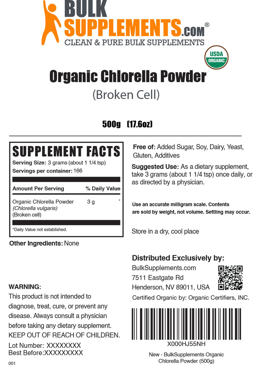 Chlorella Blue-Green Algae Powder | Antioxidant Supplement