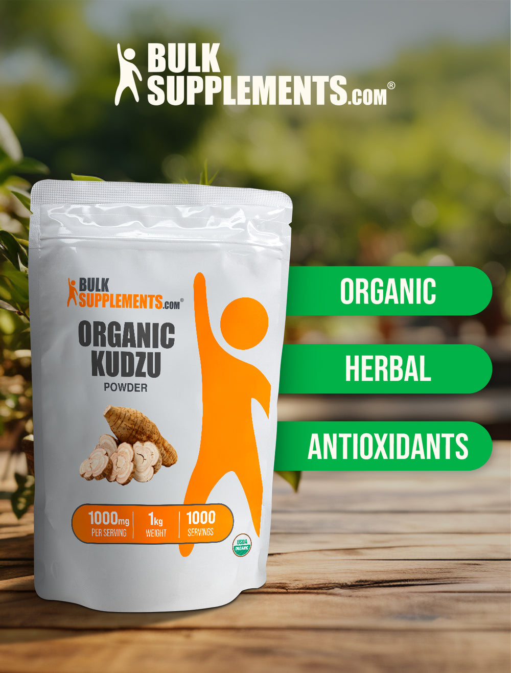 Premium Organic Kudzu Root Powder - Natural Herbal Supplement