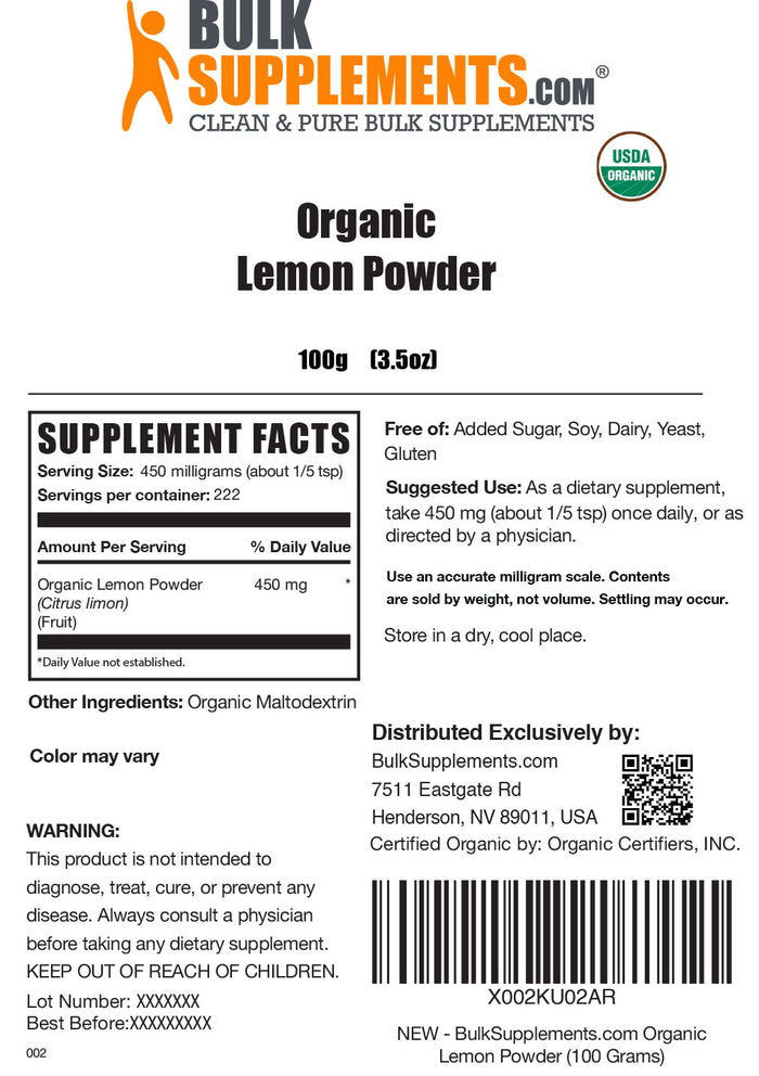 Lemon Powder | Citrus limon Powder | Herbal Supplements