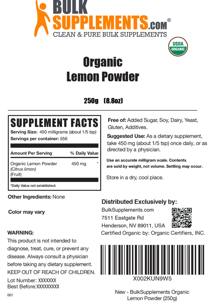 Lemon Powder | Citrus limon Powder | Herbal Supplements