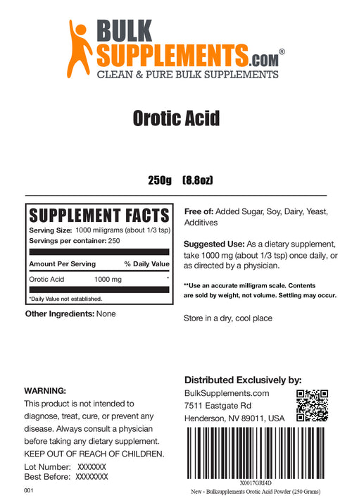 Orotic Acid Powder | Workout Supplements