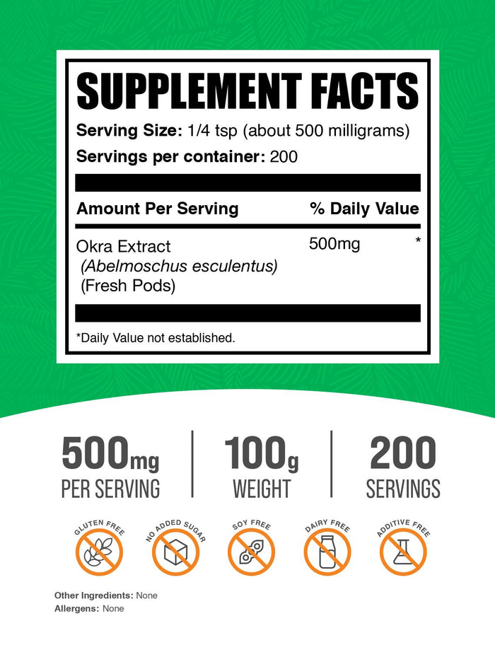 Okra Extract | Abelmoschus esculentus Extract | Herbal Supplements