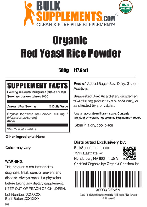Organic Red Yeast Rice Powder - Natural Wellness