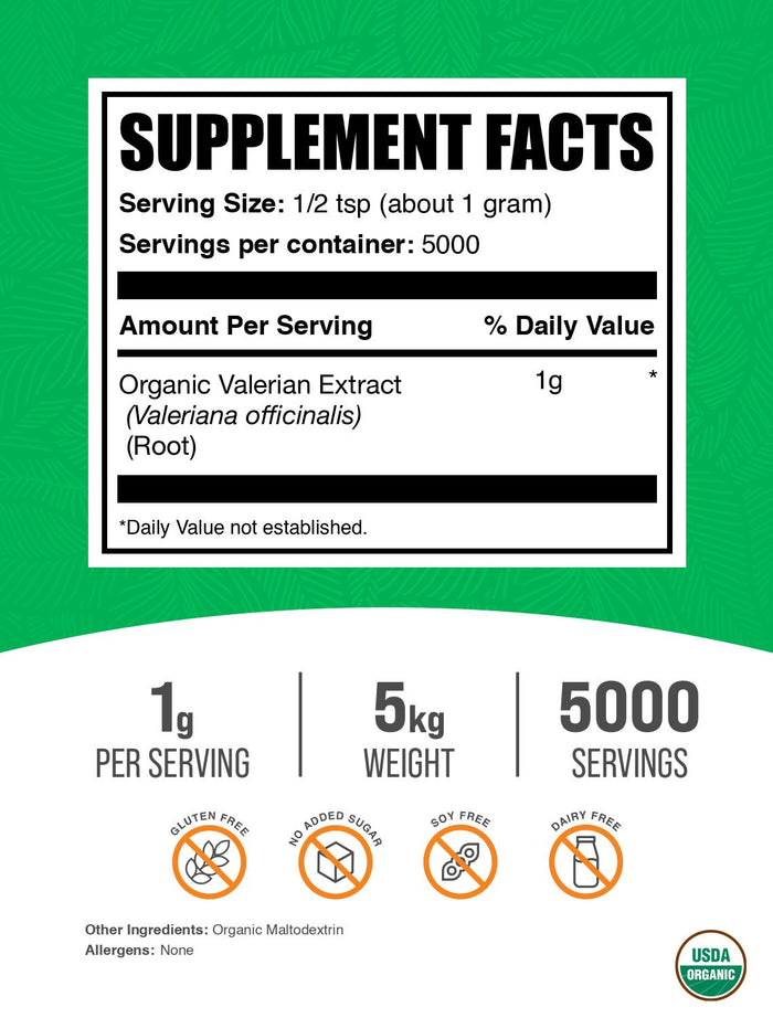 Organic Valerian Root Extract Powder | Valeriana officinalis Extract