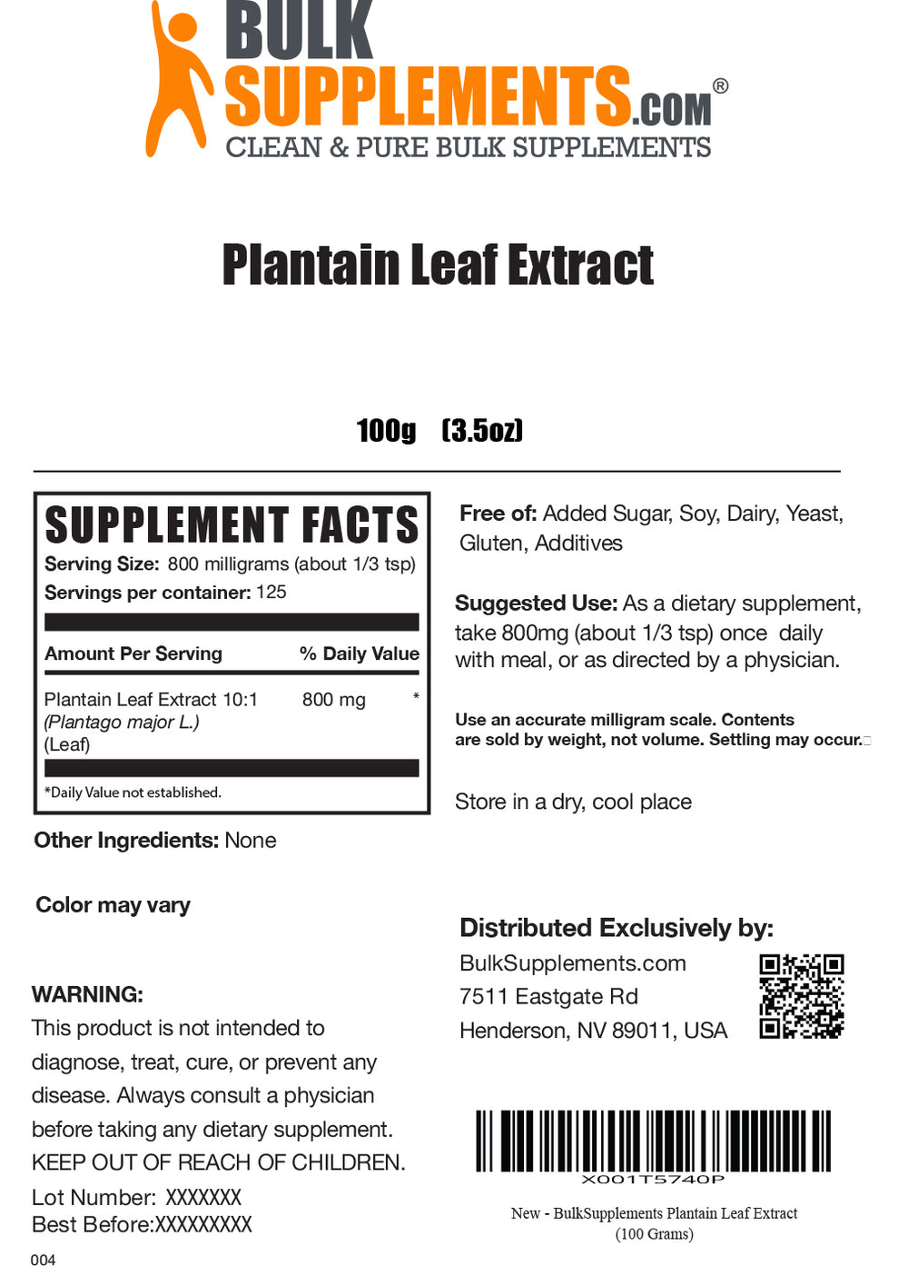 Plantain Leaf Extract | Plantago major Extract | Plantain Extract
