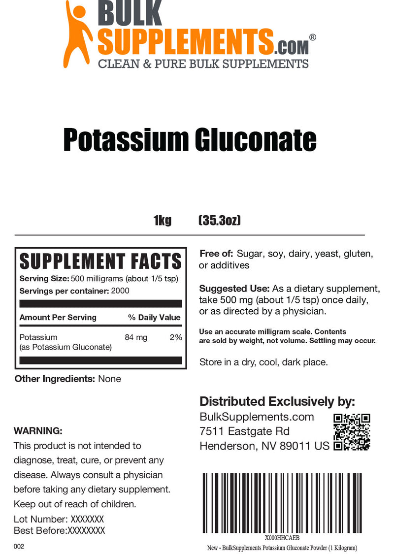 Potassium Gluconate Powder | Potassium Supplement