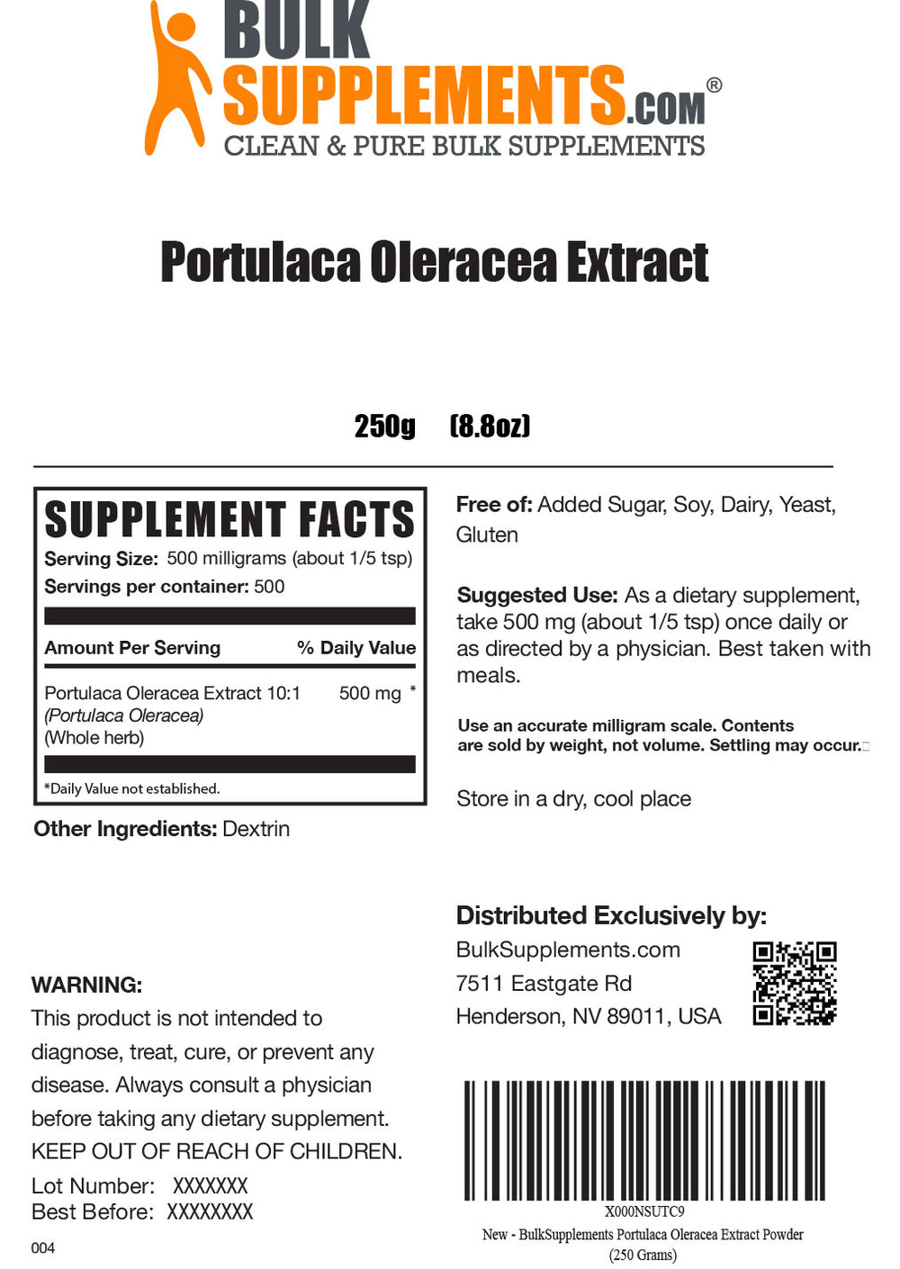 Portulaca Oleracea Extract | Purslane Supplement