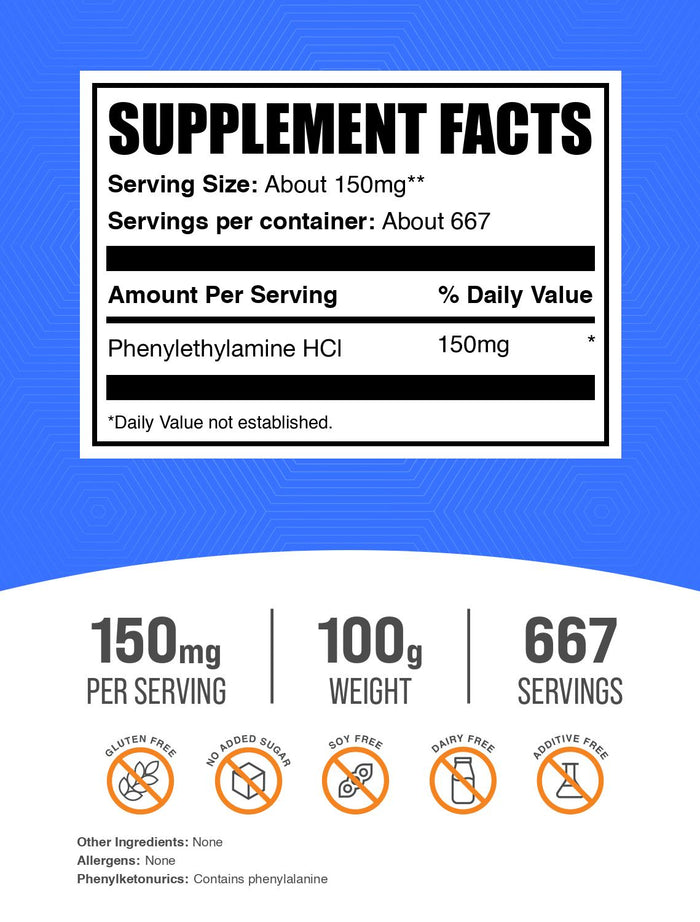 Phenylethylamine HCl Supplement | PEA Powder Supplement