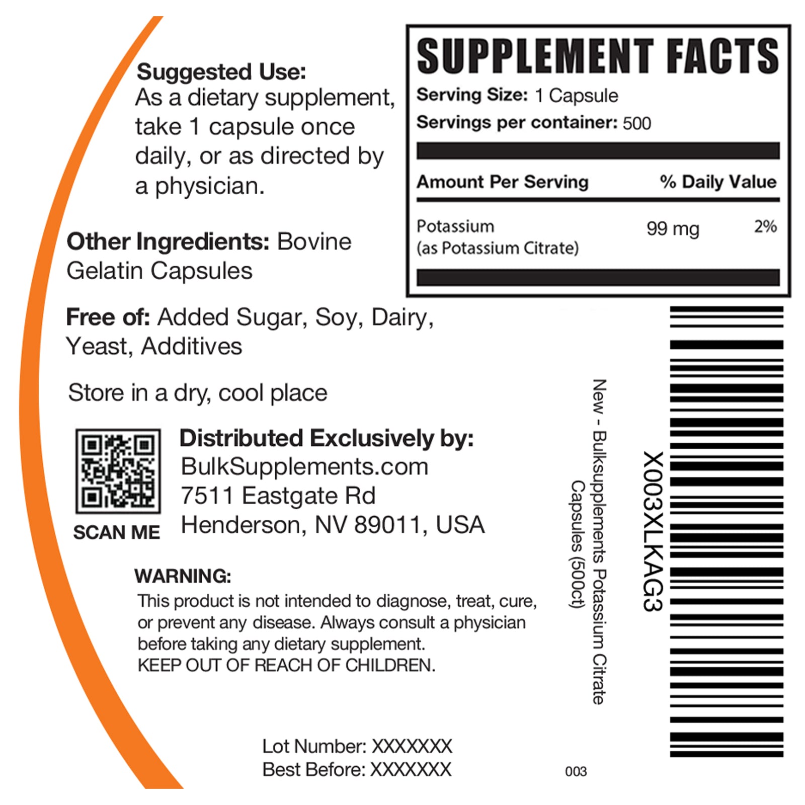 Potassium Citrate Capsules - Improve Muscle Performance & Health
