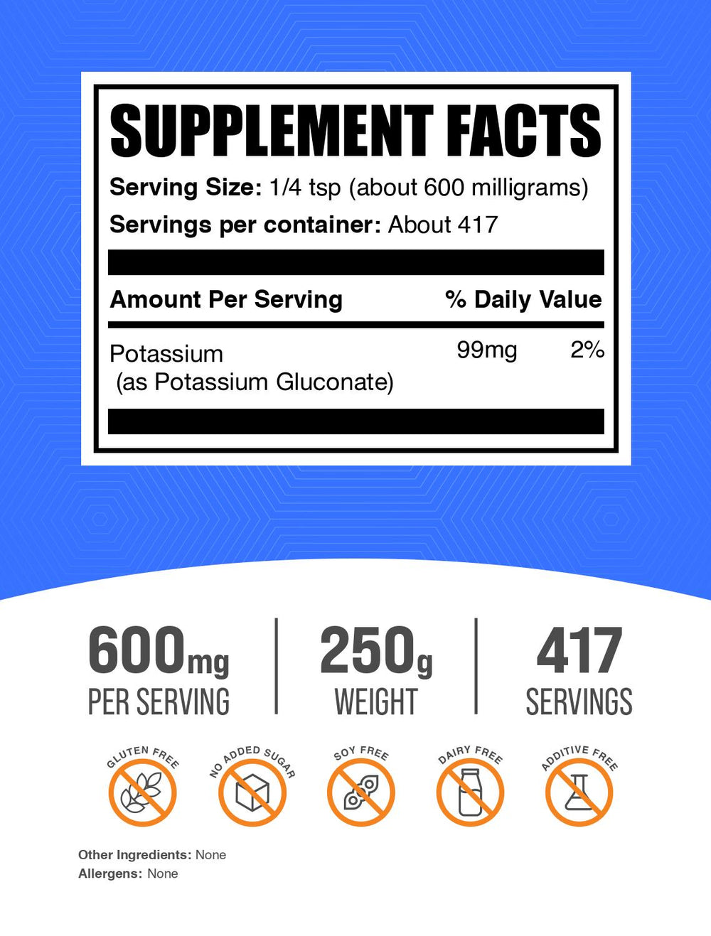 Potassium Gluconate Powder - Easy to Absorb & Stomach-Friendly