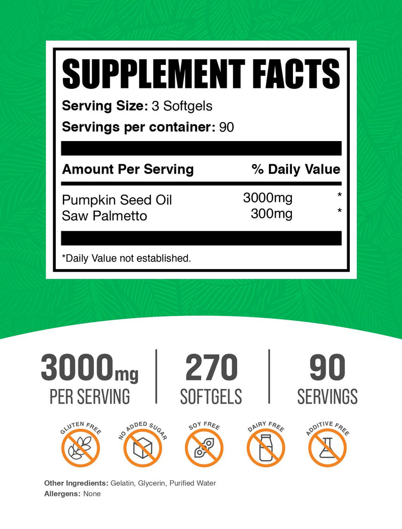 Pumpkin Seed Oil & Saw Palmetto Softgels - Daily Herbal Blend