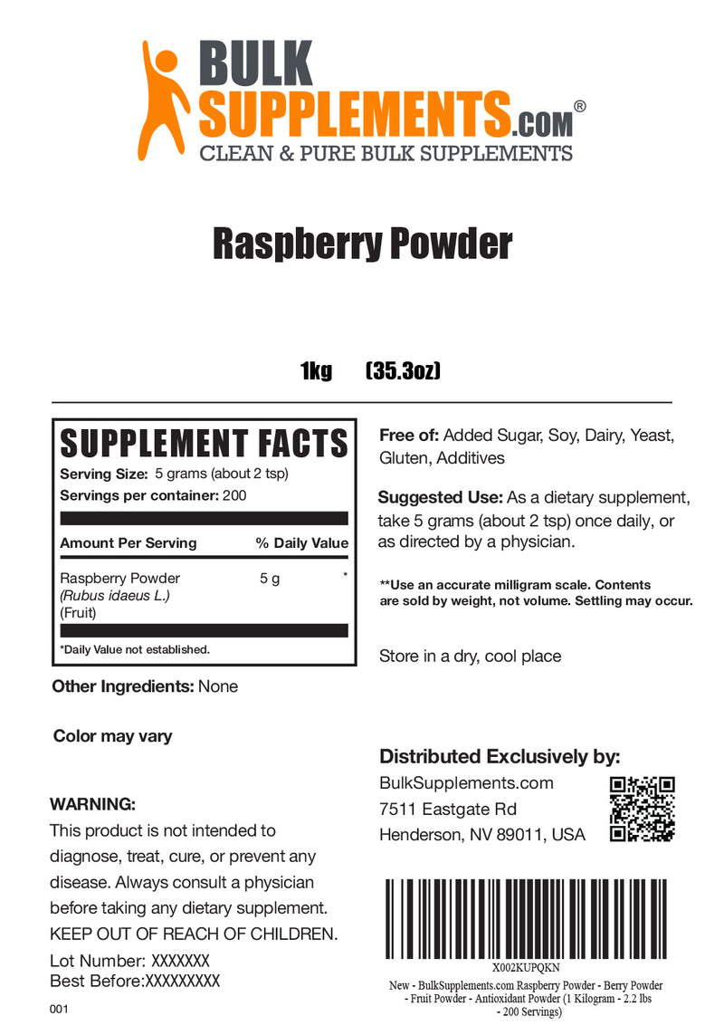 Raspberry Powder | Get Rasberry Powder at BulkSupplements.com