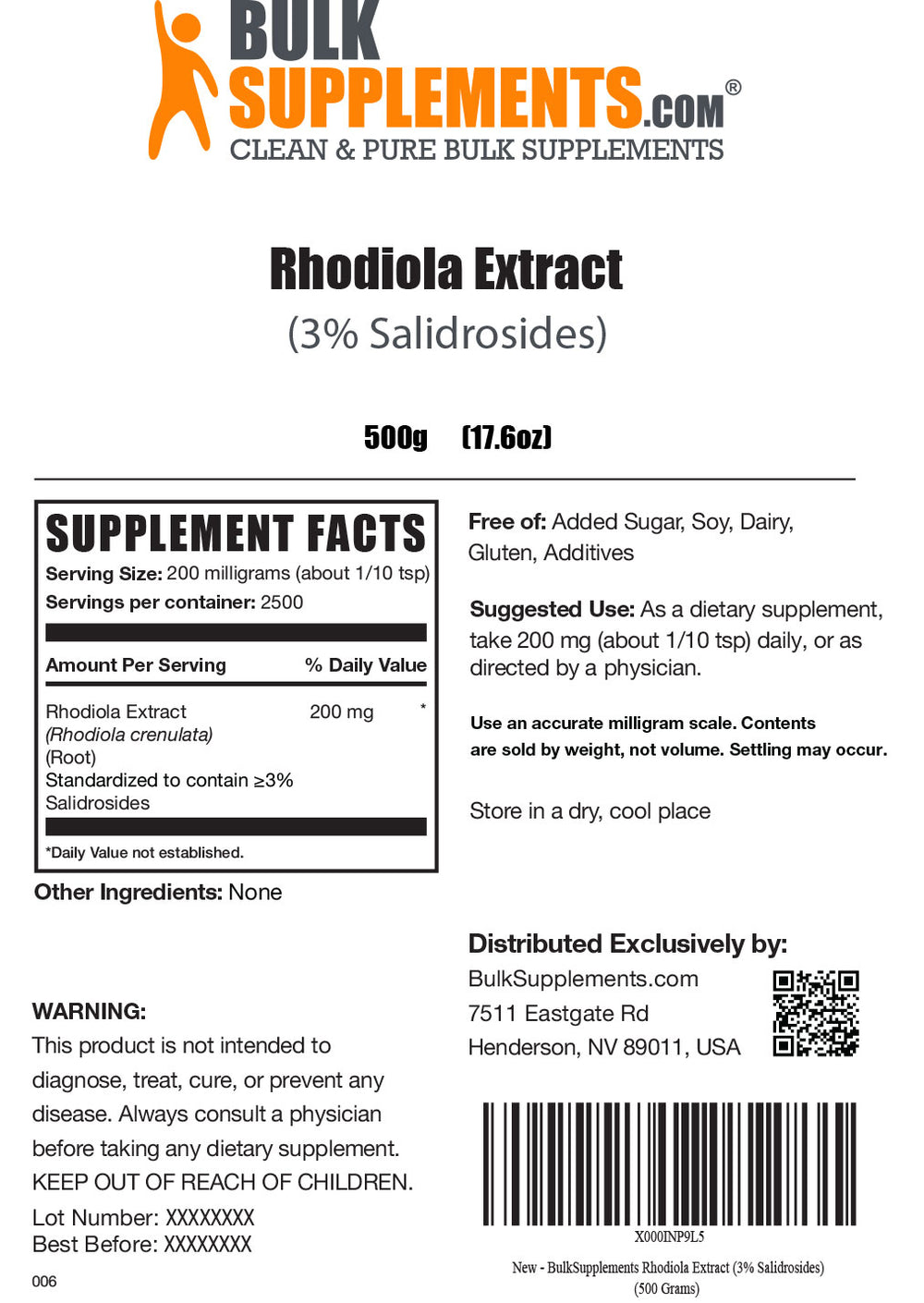 Rhodiola rosea Extract (3% Salidroside) | Rhodiola rosea Supplement
