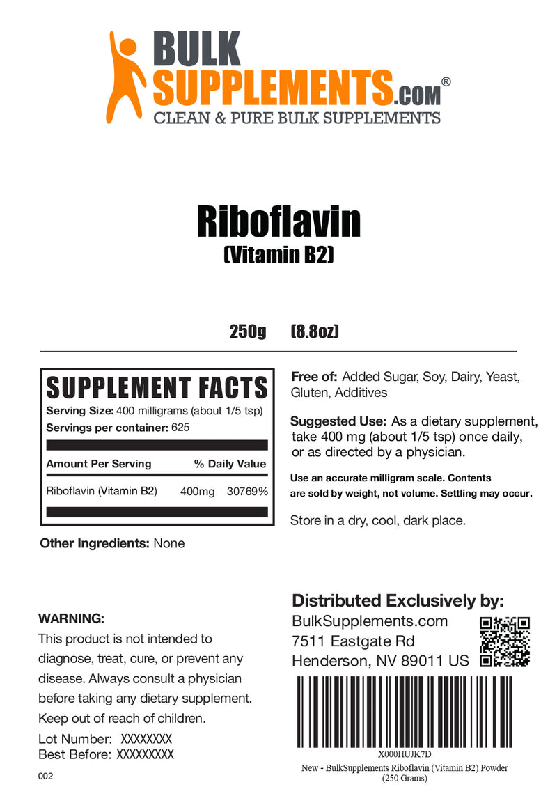 Riboflavin Powder | Riboflavin Supplement | Vitamin B2