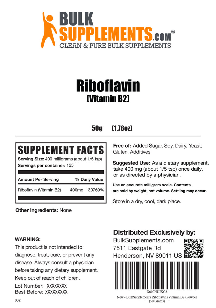 Riboflavin Powder | Riboflavin Supplement | Vitamin B2