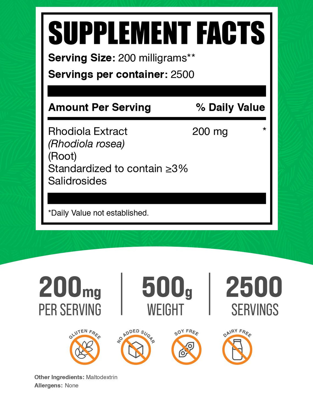 Rhodiola rosea Extract (3% Salidroside) | Rhodiola rosea Supplement