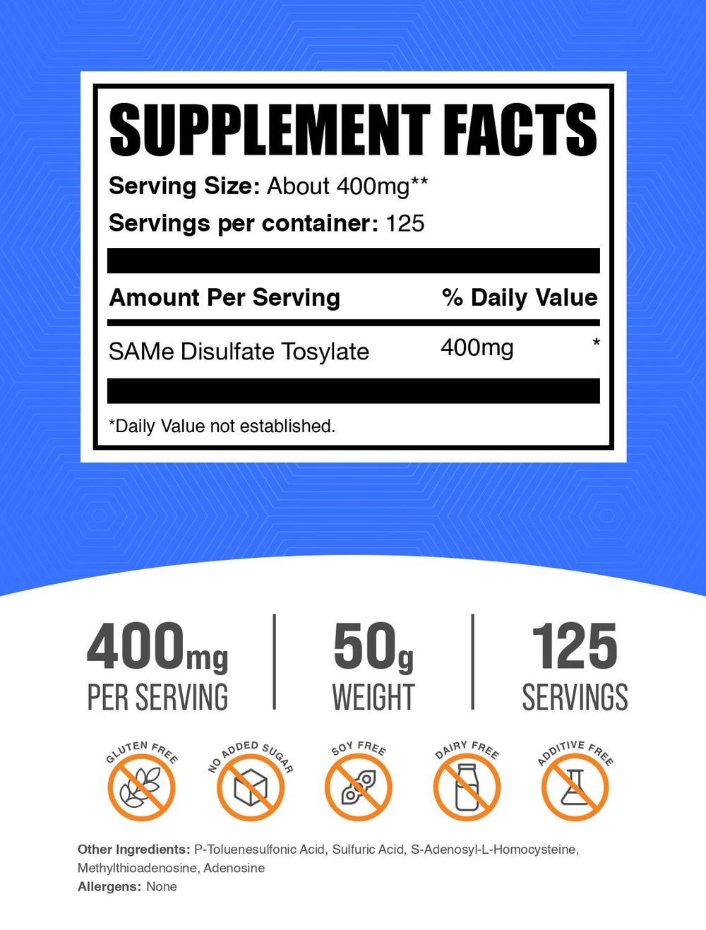 SAMe (S-Adenosyl-L-Methionine Disulfate Tosylate) Capsules