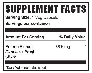Saffron Extract Capsules - For Overall Health and Wellness