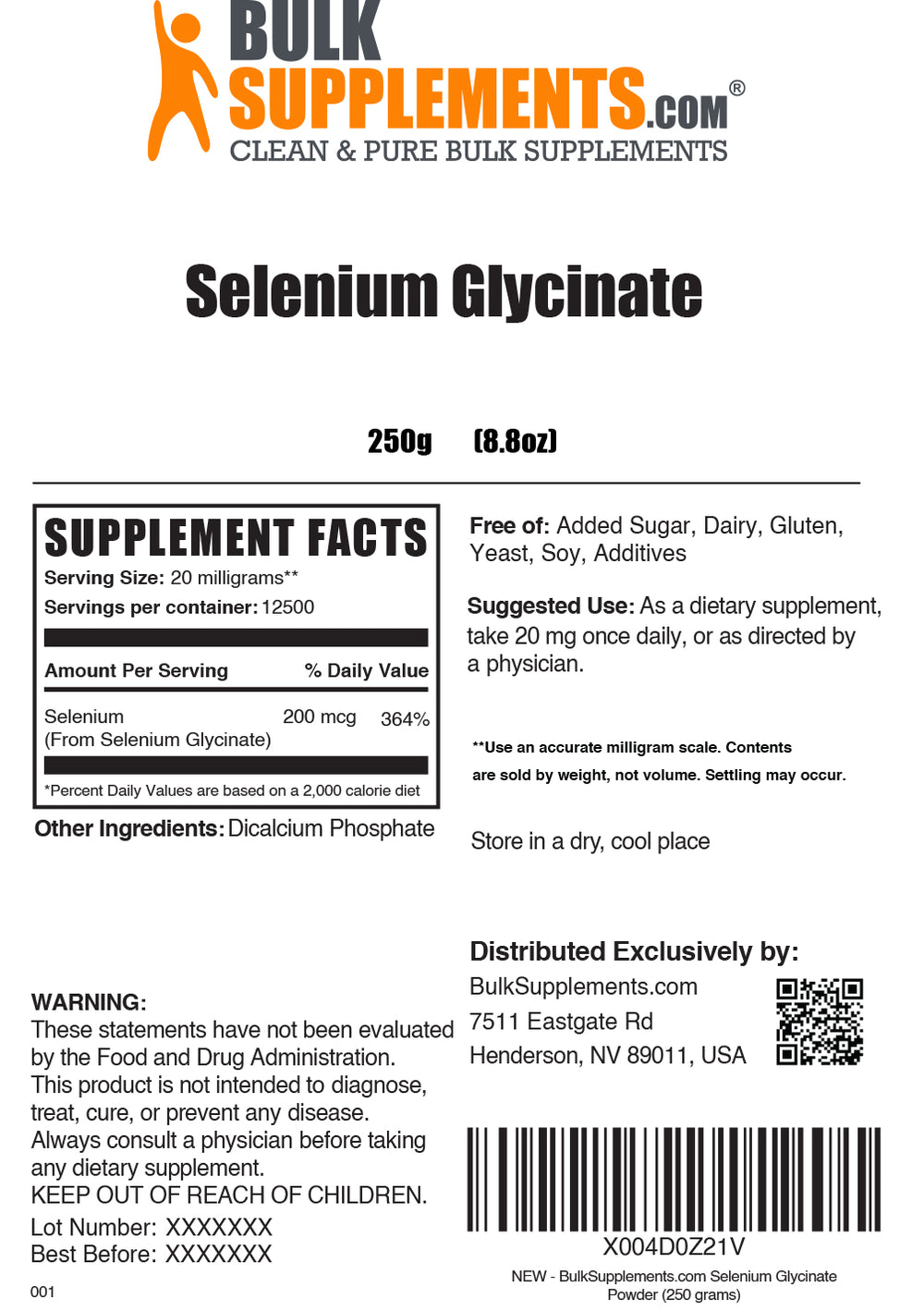 Selenium Benefits | Buy Pure Selenium Glycinate Powder