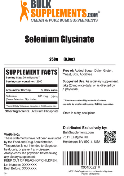Selenium Benefits | Buy Pure Selenium Glycinate Powder